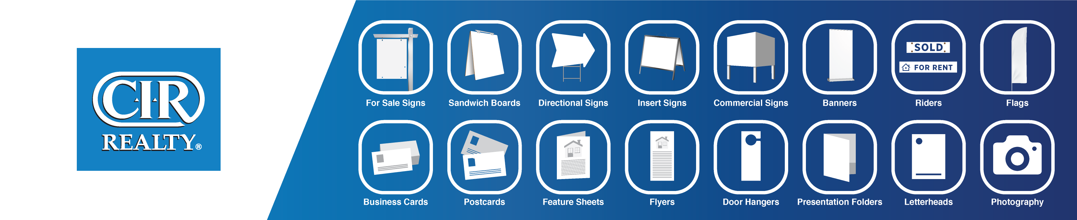 CIR Realty Directional Signs Printing (Shaped)| Agent Print